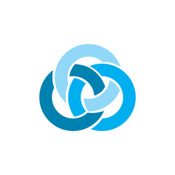 Abstract team work logo icon Royalty Free Vector Image