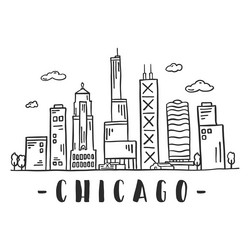 Cartoon Chicago Skyline Vector Images (60)