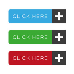 Follow button with click-hand banner for web Vector Image