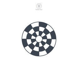 Color wheel icon symbol isolated on white Vector Image