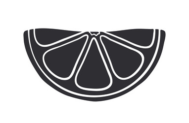 Half orange or lemon slices citrus fruits Vector Image