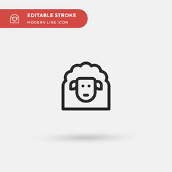 Sheep simple icon symbol Royalty Free Vector Image