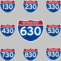 Us interstate highway map Royalty Free Vector Image