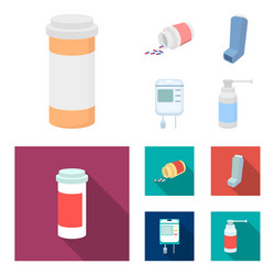 Tablets inhaler container with blood spray Vector Image