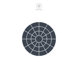 Color wheel icon symbol isolated on white Vector Image