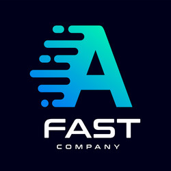 Letter c logo design template fast speed Vector Image