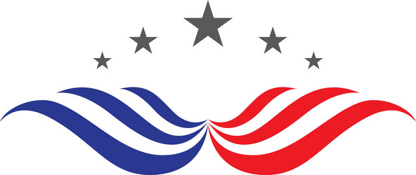 V wing logo template Royalty Free Vector Image