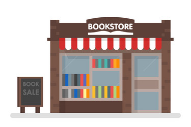Bookstore or shop with books Royalty Free Vector Image