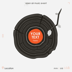 Poster for good old jazz music with vinyl record Vector Image