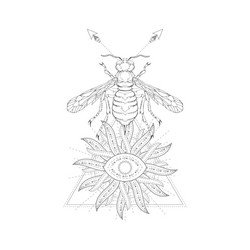 Bee Sacred Geometry Vector Images (98)