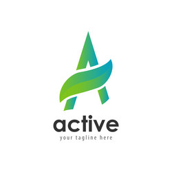 Active company logo template design Royalty Free Vector