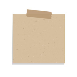 Aesthetic vintage brown paper note recycled memo Vector Image