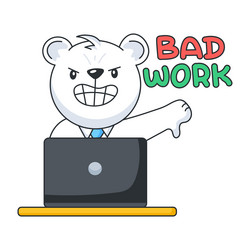 Bad work Royalty Free Vector Image - VectorStock