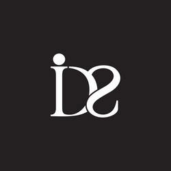 Letter ids simple linked logo Royalty Free Vector Image