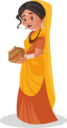 Priestess cartoon character Royalty Free Vector Image