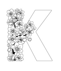 Flower Alphabet Letter K Pattern Vector Images (over 120)