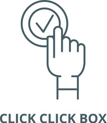 Click box line icon concept Royalty Free Vector Image