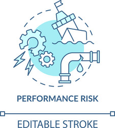 Performance risk concept icon Royalty Free Vector Image