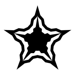 Sharp star flat icon isolated on white background Vector Image