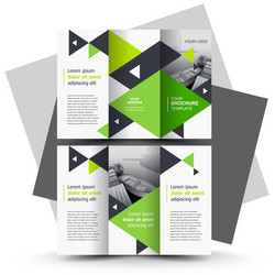 Trifold brochure design made with colorful Vector Image