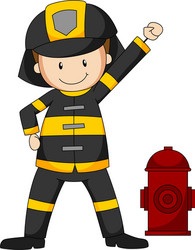 Fireman Royalty Free Vector Image - VectorStock