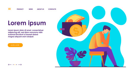 Financial crisis concept Royalty Free Vector Image