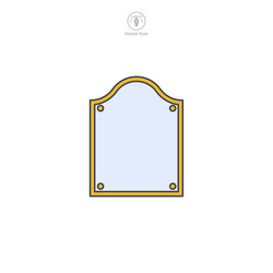 Frame icon symbol isolated on white background Vector Image