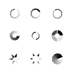 Loading icons load progress circle loader ui Vector Image