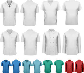 Set of white and black colorful work clothes Vector Image