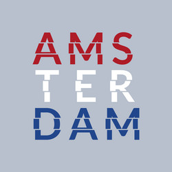 Amsterdam typography text holland Royalty Free Vector Image
