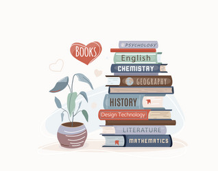 Stack of books Royalty Free Vector Image - VectorStock