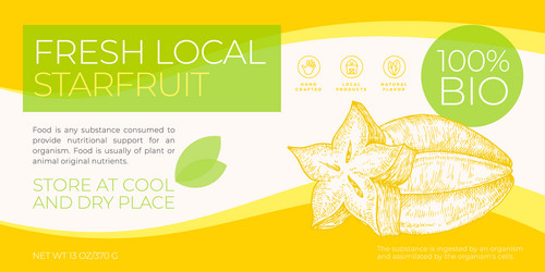 Eat fresh buy local label or sticker Royalty Free Vector