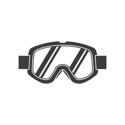 Ski goggles line Royalty Free Vector Image - VectorStock