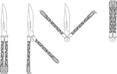 Switchblade Knife Drawing