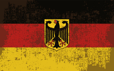 Retro german flag postage stamp Royalty Free Vector Image