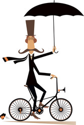 Man Bike Mustache Vector Images (over 170)