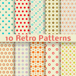 Vintage different seamless patterns tiling Vector Image