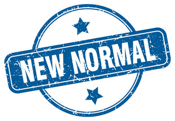 New normal stamp label round grunge Royalty Free Vector