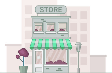 Store in cartoon style Royalty Free Vector Image
