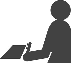 Taking test Royalty Free Vector Image - VectorStock