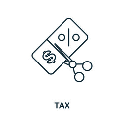 Tax exemption icon monochrome simple sign from Vector Image