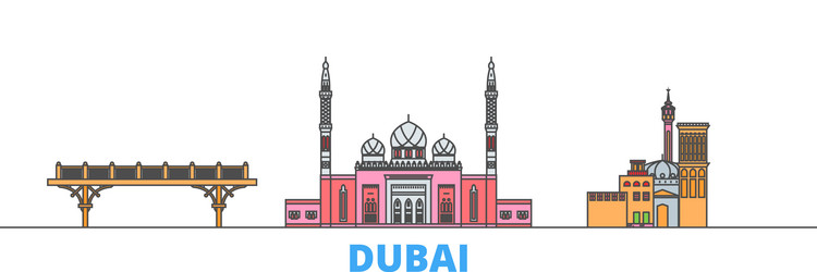 United arab emirates dubai atlantis the palm Vector Image