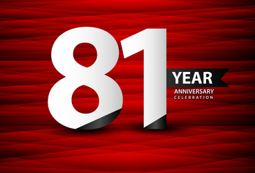 81 year anniversary celebration logo Royalty Free Vector