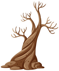 Isolated tree without leaves cartoon Royalty Free Vector