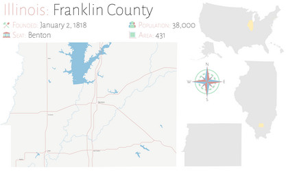 Map of franklin county in georgia Royalty Free Vector Image