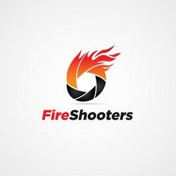 Burn fire flame shutter lens aperture camera Vector Image