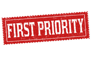 First priority grunge rubber stamp Royalty Free Vector Image