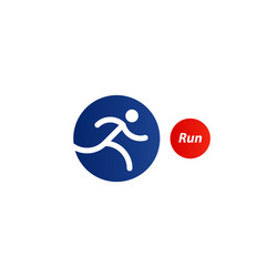Running logo sport event icon Royalty Free Vector Image