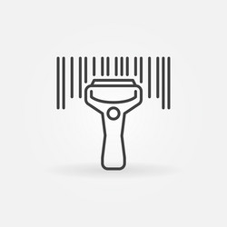 Bar code scanner barcode scanning concept colored Vector Image