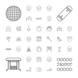 49 fun icons Royalty Free Vector Image - VectorStock